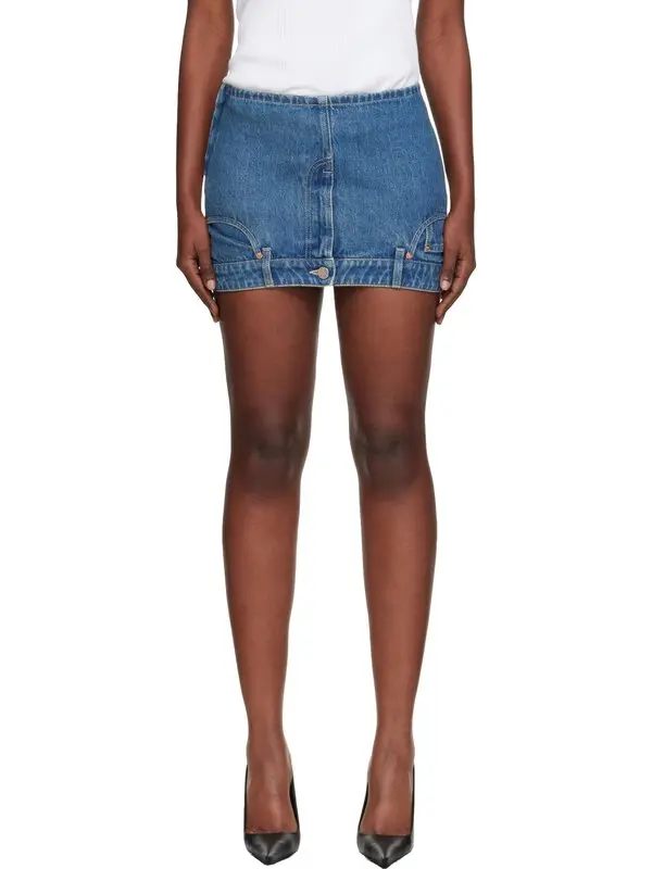 Vetements Denim Upside-down Mini Skirt - Brown