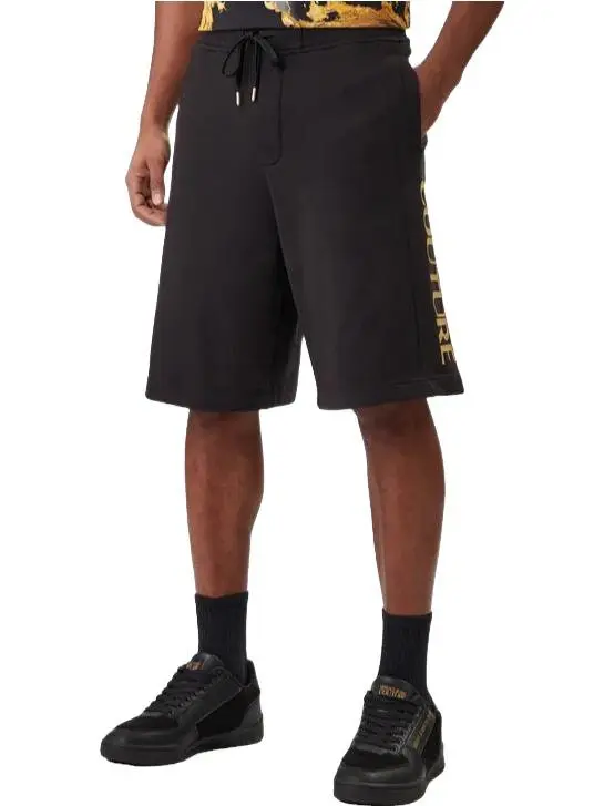 Versace Logo Track Shorts - Black