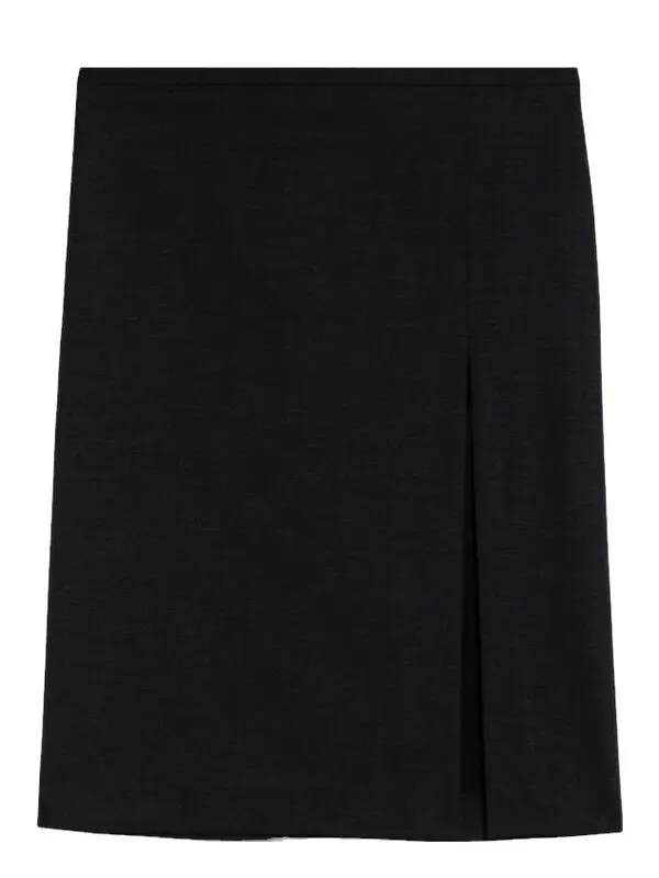 Philosophy Di Lorenzo Serafini Mid-waist Skirt With Front Slits - Black