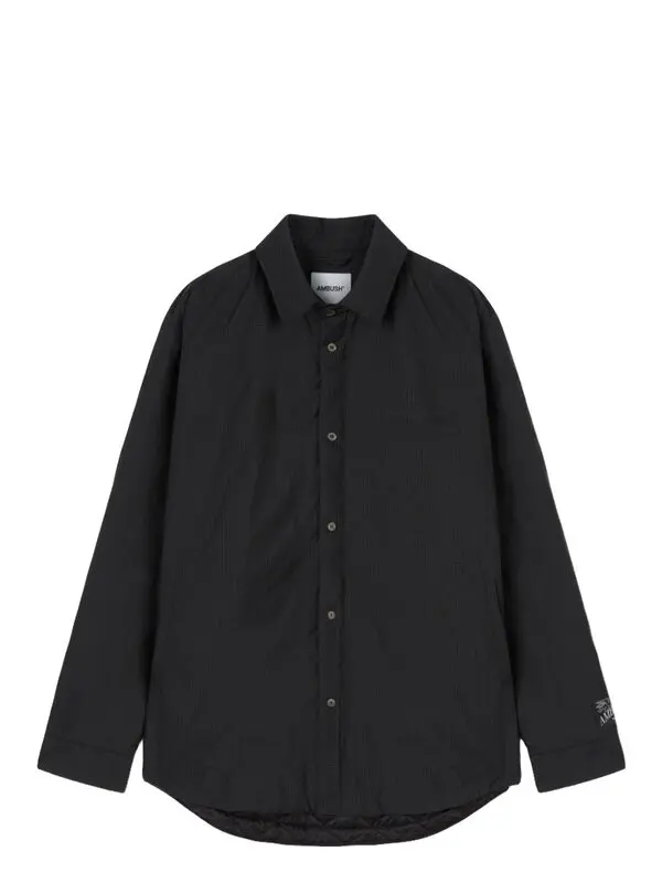 AMBUSH Buttoned Long Sleeve Padded Shirt Jacket - Black