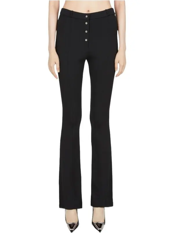 Rabanne Mid-waisted Flared Pants - Black