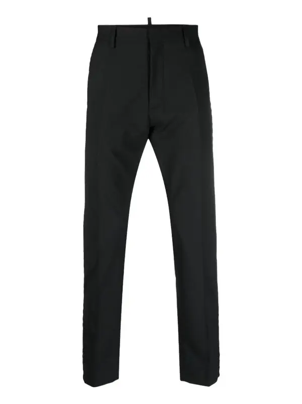 Dsquared2 Straight-leg Trousers With Ribbon Detail - Black