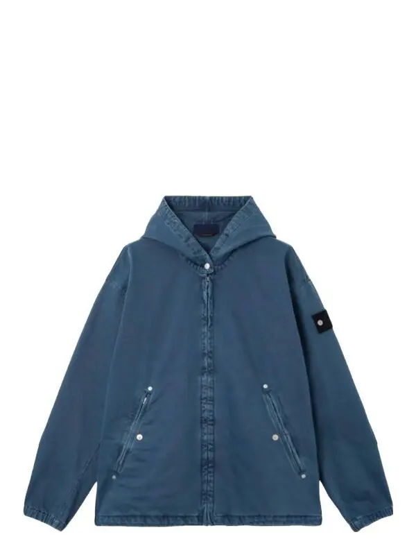Stone Island Hooded Zip-up Jacket - Indigo