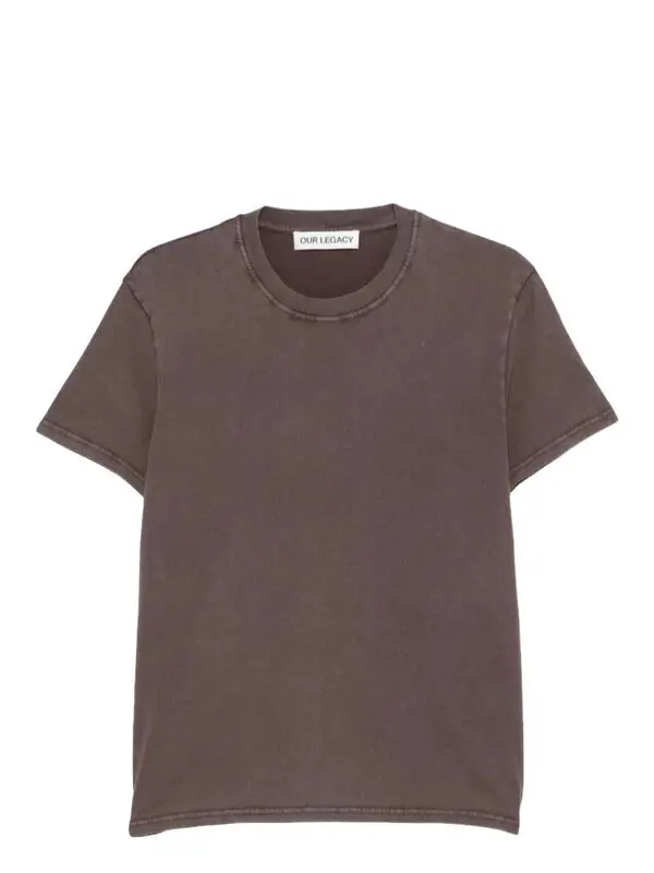 Our Legacy Pigment-dyed Crewneck T-shirt - Brown