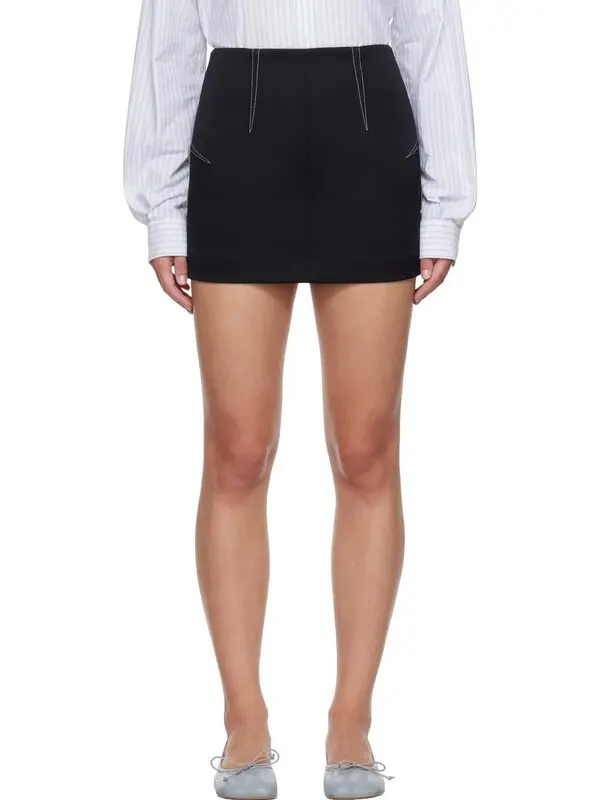 MAISON MARGIELA Contrast Stitching Mini Skirt - Multicolor