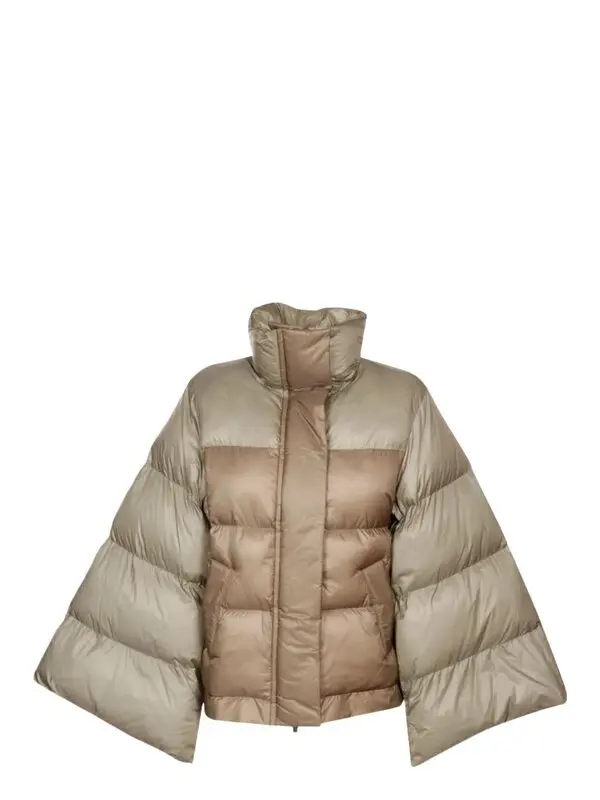 Sacai Quilted Cotton High-neck Suit - Nude