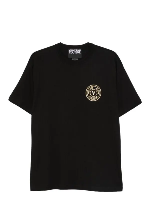 Versace Logo Patch T-shirt - Black