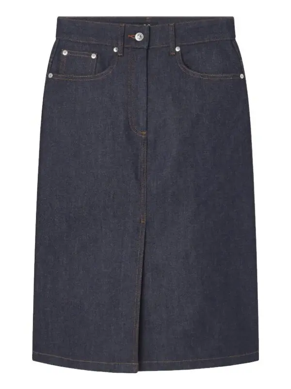 A.p.c. Lizzie Denim Midi Skirt - Indigo