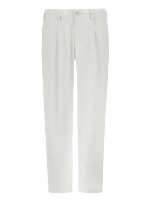 Herno Button Detailed Tapered Trousers - White