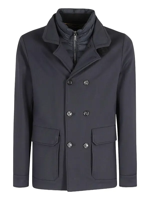 MOORER Pieced Casual Jacket - Black