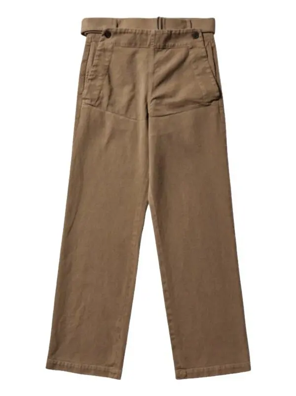 Dries Van Noten Belted Straight-leg Trousers - Brown