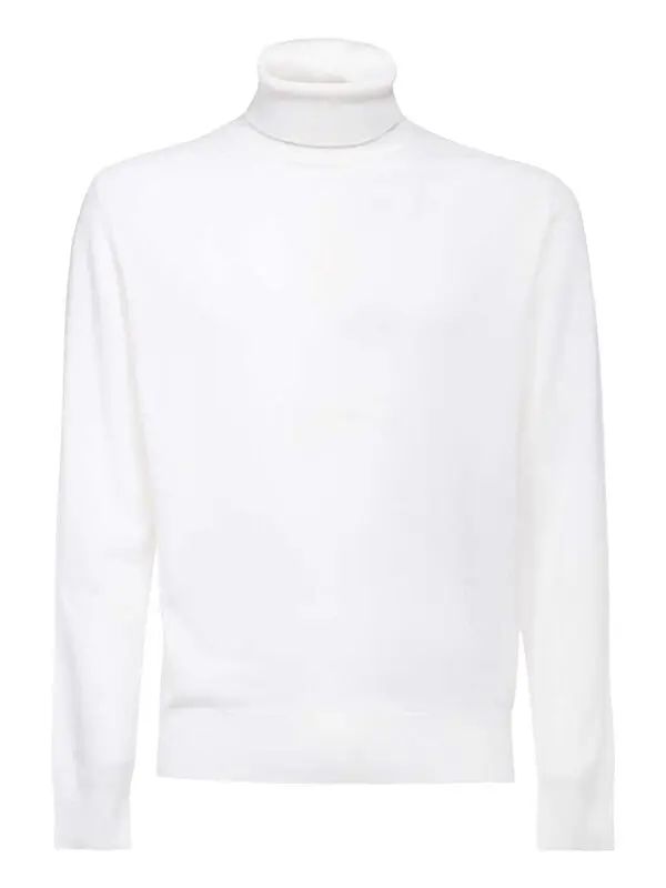 Zegna High-neck Long-sleeved Sweater - White
