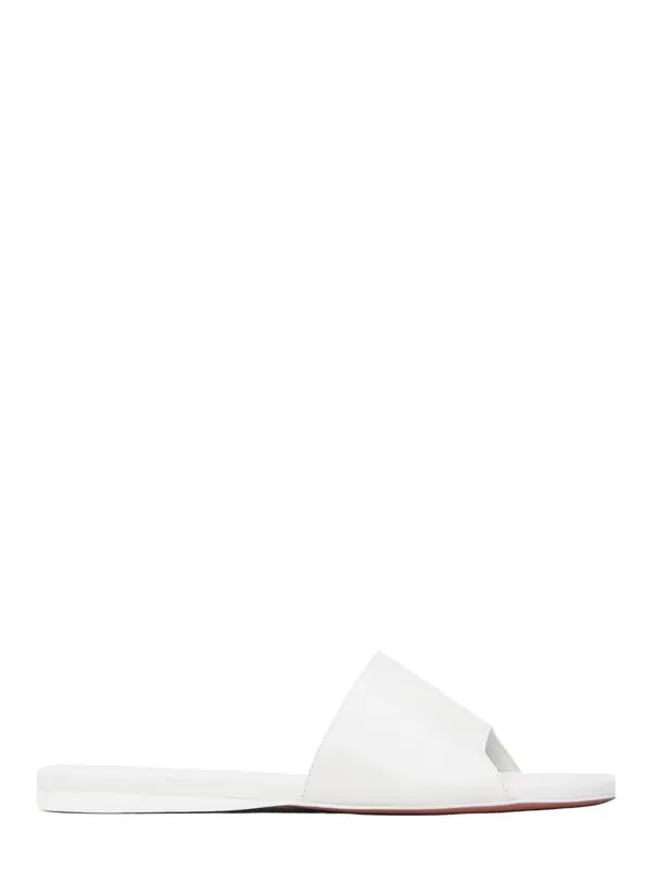 Amina Muaddi Bianca Slipper - White