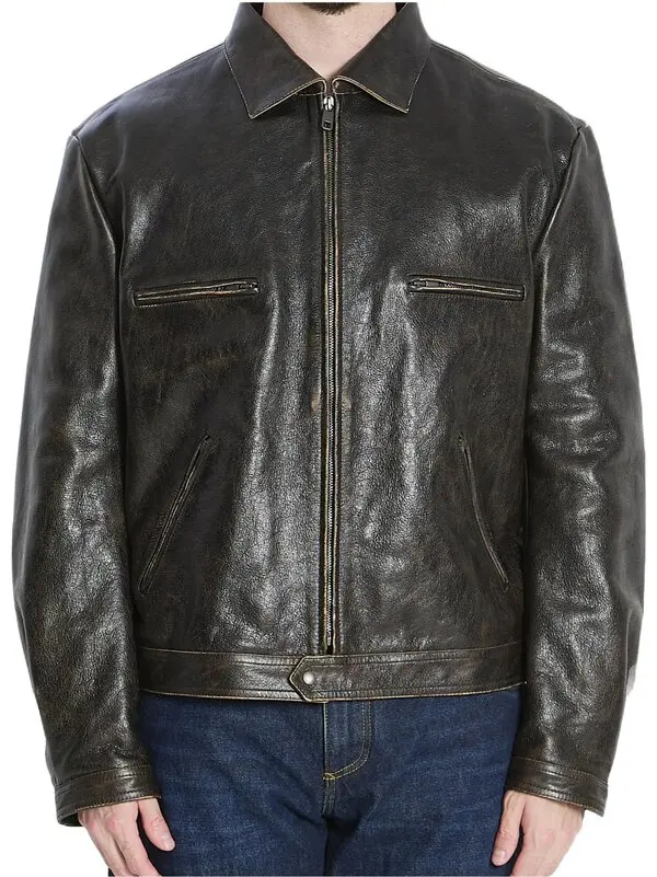 Dolce & Gabbana Long Sleeve Leather Jacket - Black