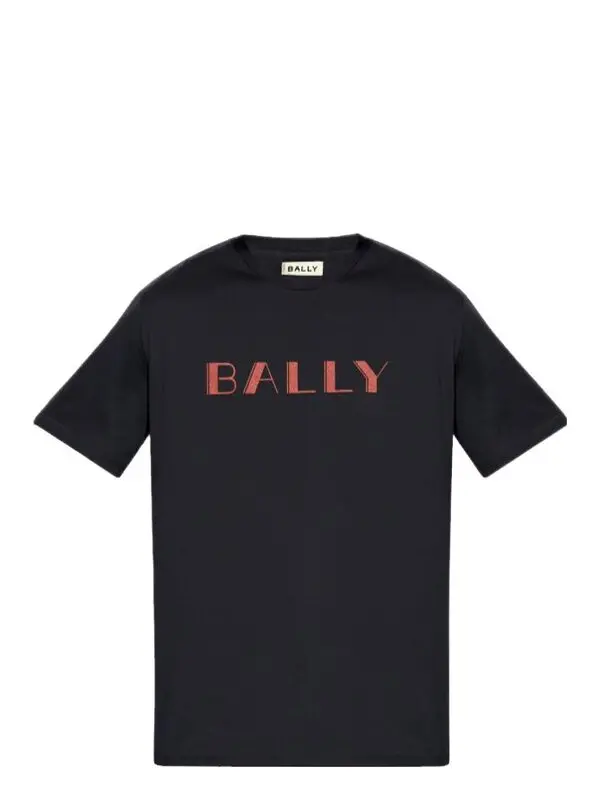 Bally Logo Printed Crewneck T-shirt - Black