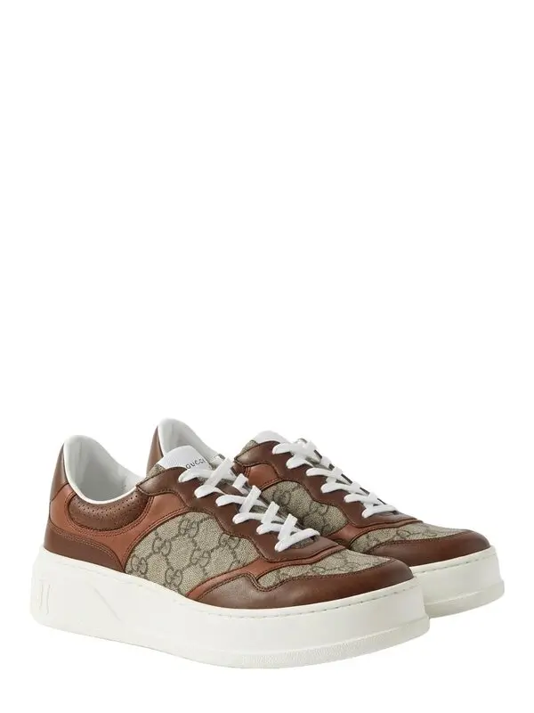 Gucci Gg Lace-up Sneakers - White