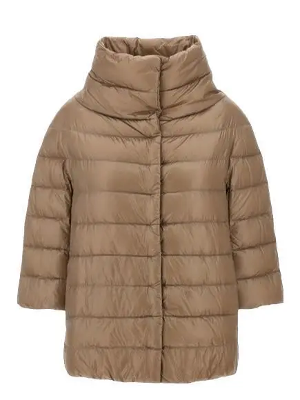 Herno Aminta Down Jacket With Stand Collar - Brown