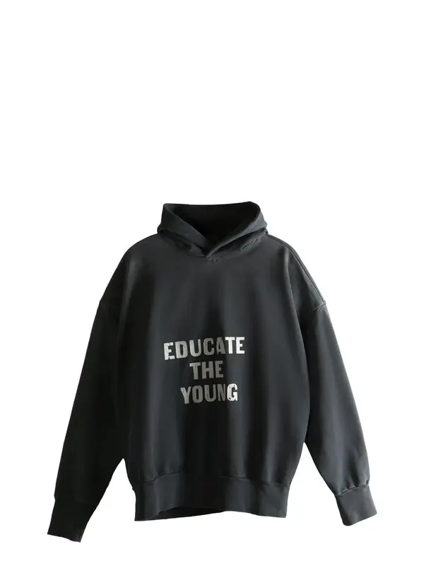 Fear Of God Graphic Print Hoodie - Black