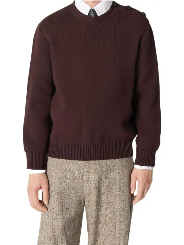 Bottega Veneta Compact Wool Sweater - Ebony