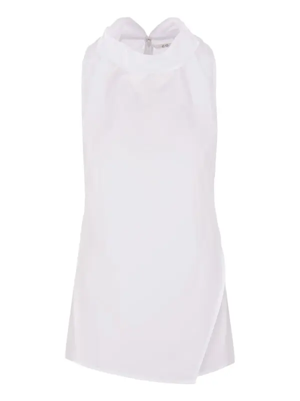 Co High-neck Sleeveless Top - White