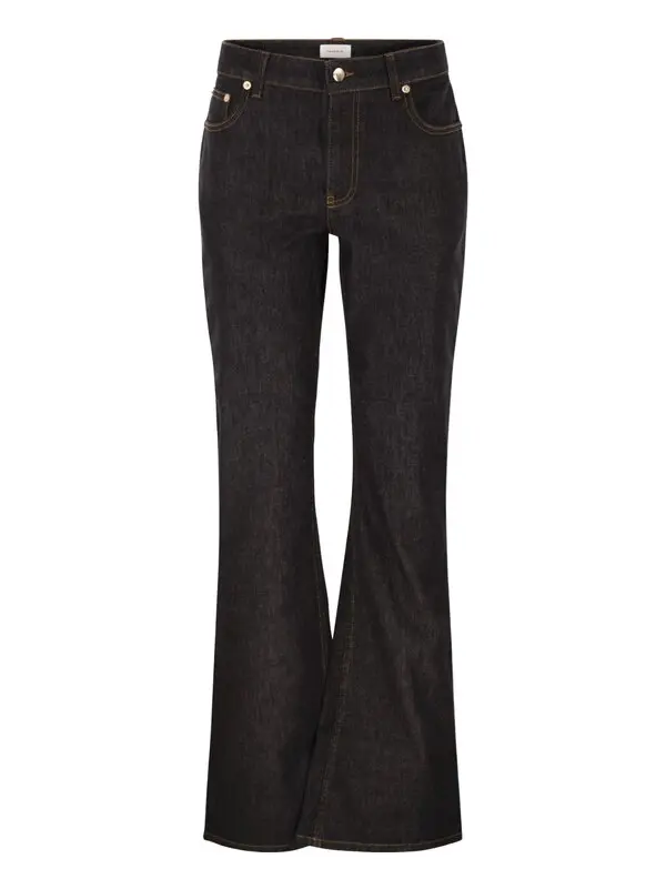 Fabiana Filippi Flared Jeans With Bright Detailing - Black