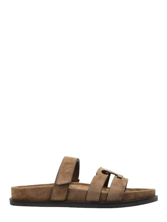 Tory Burch Ines Suede Sandals - Brown