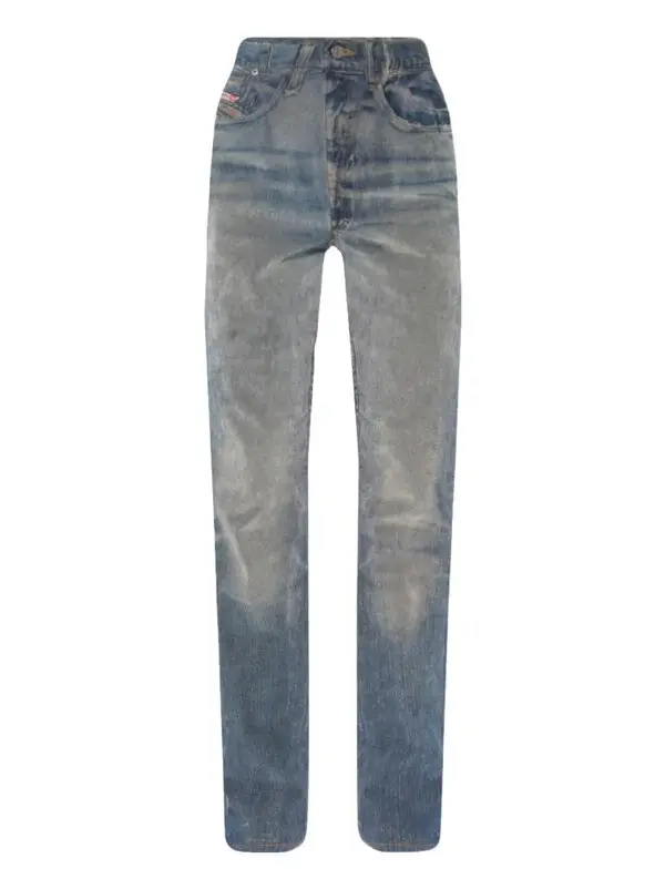 DIESEL® Straight Leg Jeans With Faded Wash - Gray