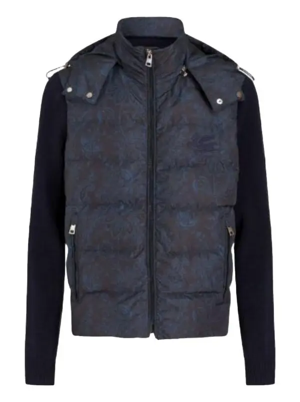 Etro Paisley-printed Padded Hooded Jacket - Black