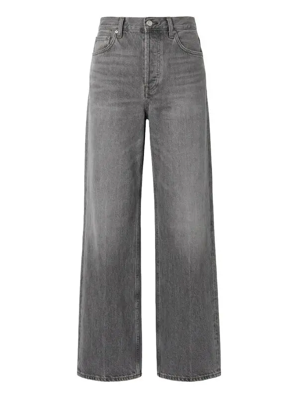 Gucci Wide Leg Denim Trousers - Dark Gray