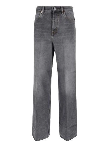 Gucci Wide Leg Denim Trousers - Dark Gray