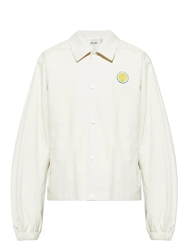 Bally Logo Patch Jacket - White