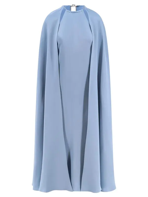 Max Mara Managua Cape Dress - Blue