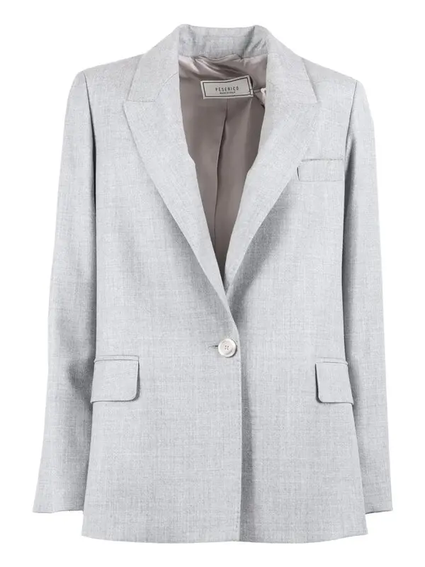 Peserico Single-button Tailored Jacket - White