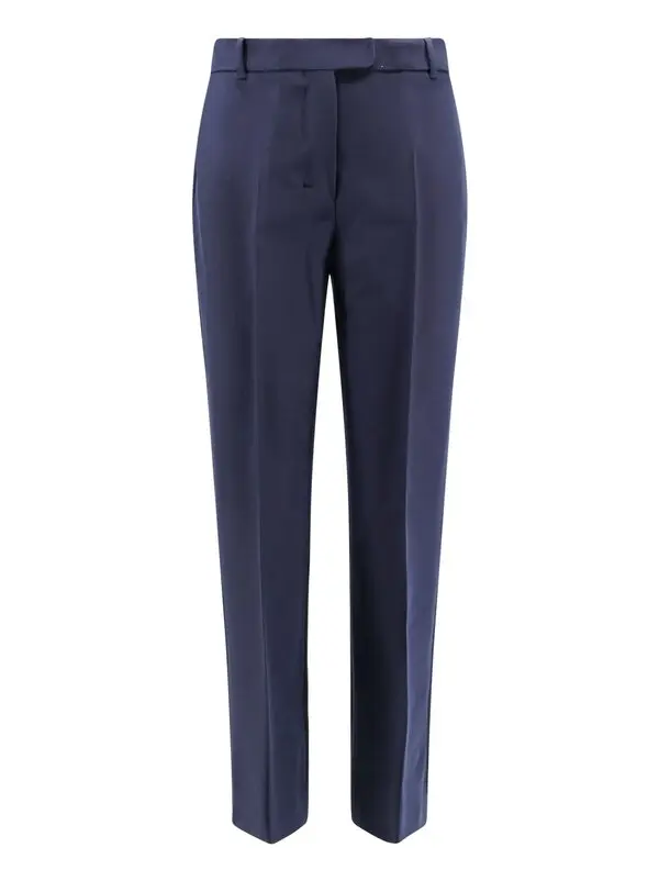 Max Mara Fatina Pleat Detailed Slim Fit Trousers - Ultramarine Blue