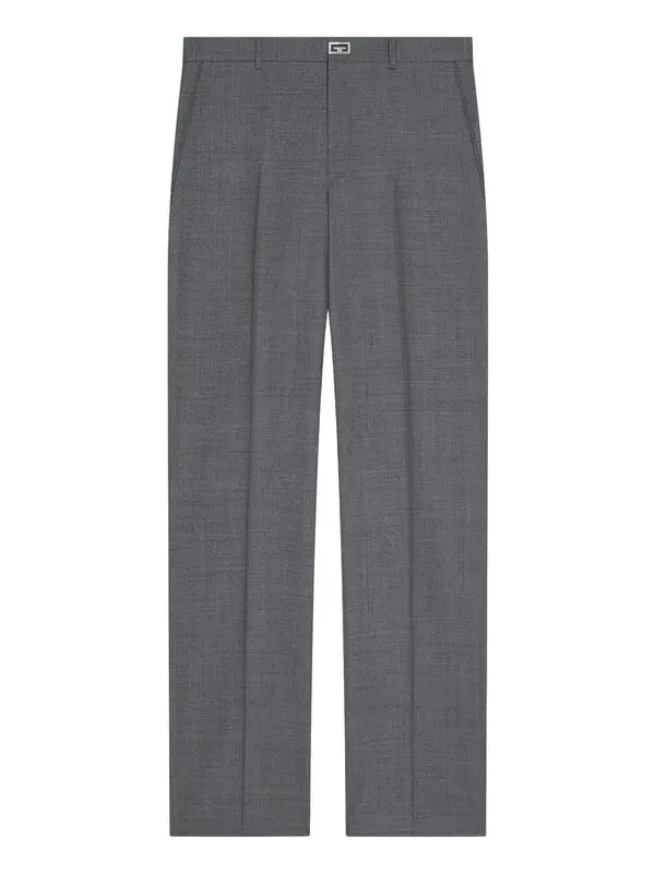 Givenchy 2g Clip Slim-fit Tailored Pants - Medium Gray