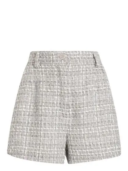 Dolce & Gabbana High-waist Tweed Shorts - Grey