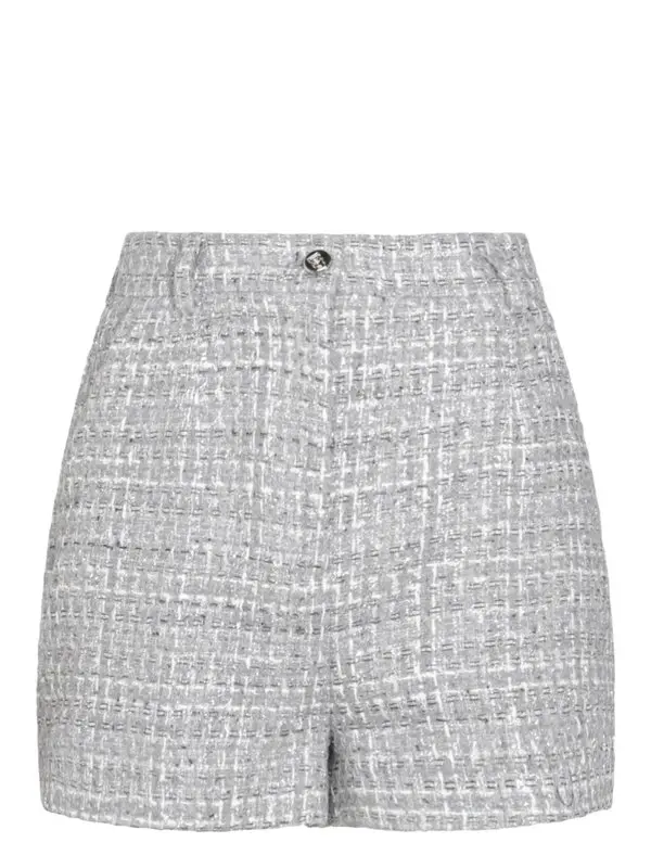 Dolce & Gabbana High-waist Tweed Shorts - Grey