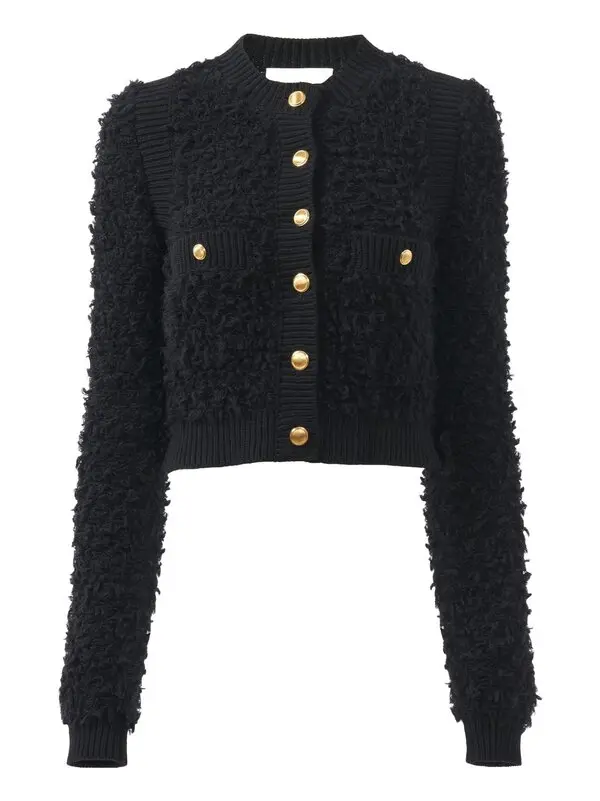 Chloé Fitted Cardigan With Gold-toned Buttons - Black