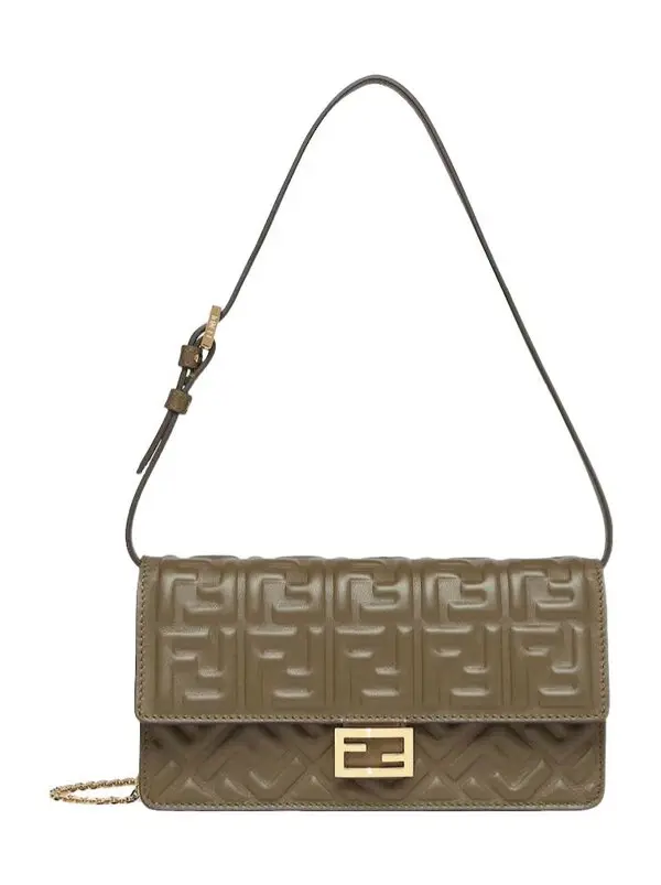 Fendi Baguette Small Shoulder Bag - Green