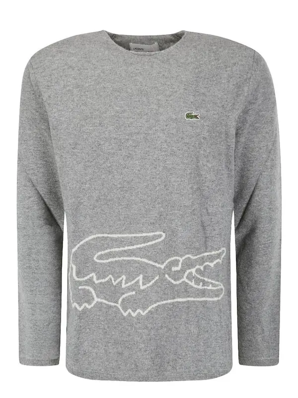 Comme Des Garçons Round Neck Long Sleeve Sweater - Gray