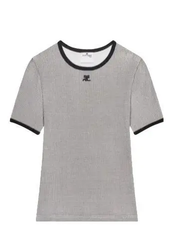COURREGES Courrges Signature Contrast T-shirt - Black