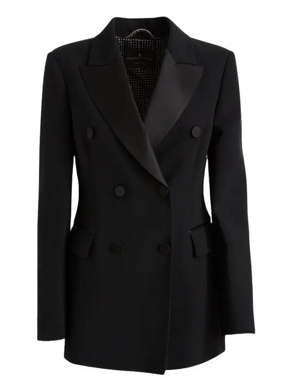 Ermanno Scervino Peak Lapel Double-breasted Blazer - Black