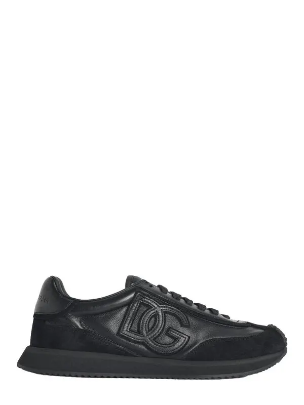 Dolce & Gabbana Logo Patch Cushion Sneakers - Black