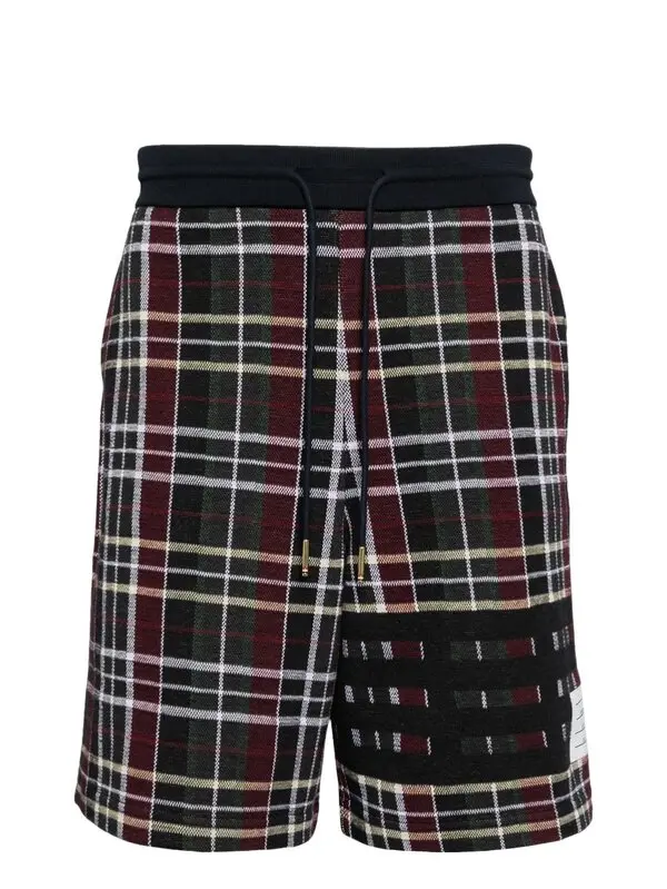 Thom Browne Checked Sweatshorts - Black