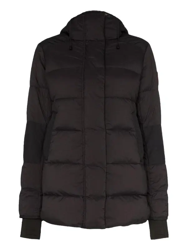 Canada Goose Logo Patch Quilted Down Jacket - Black