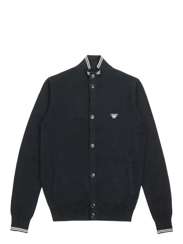 Emporio Armani Logo Baseball Jacket - Black
