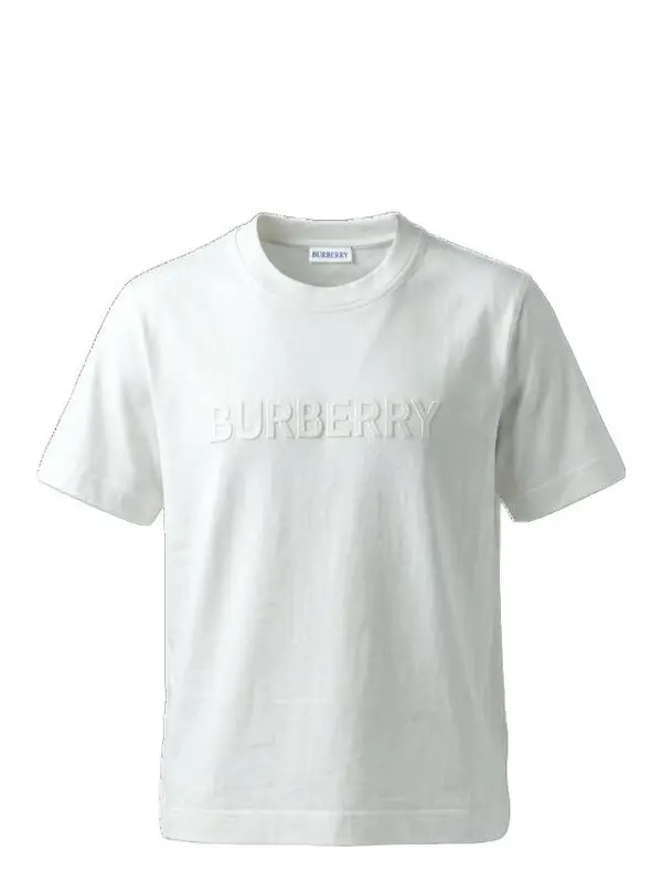 Burberry Logo Detailed Crewneck T-shirt - White