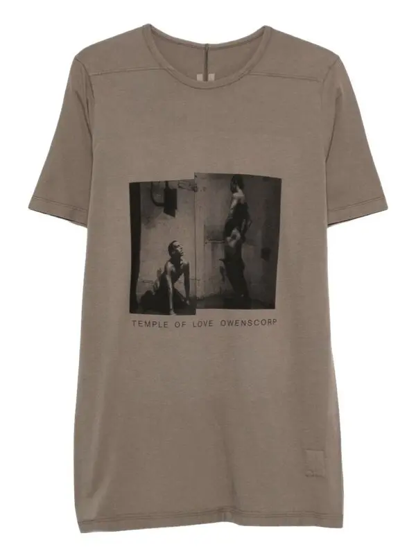 Rick Owens Level Graphic-print T-shirt - Grey