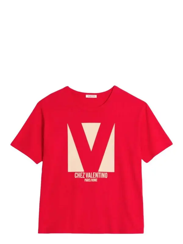 Valentino Garavani Chez Printed Crewneck T-shirt - Red