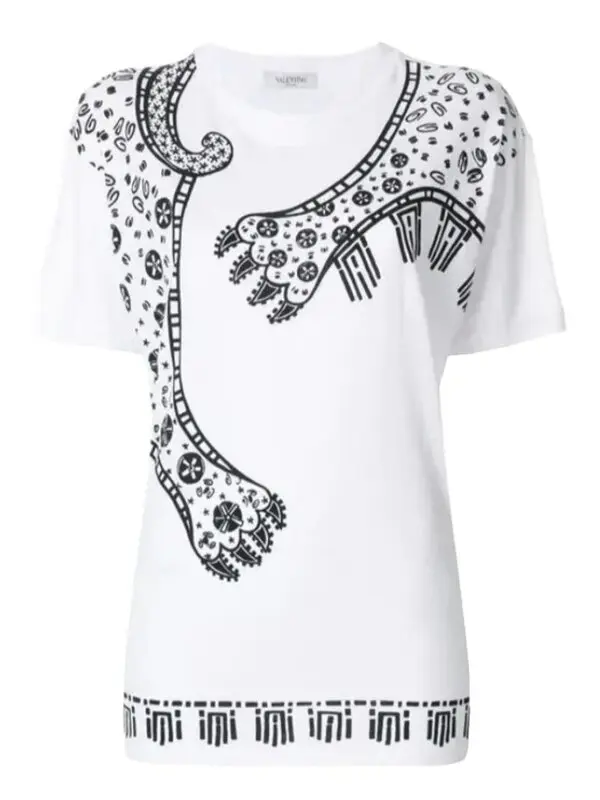 Valentino Garavani Tiger Claw Printed T-shirt - White